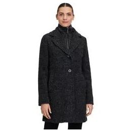 Wintermantel Gil Bret Gr. 44, schwarz (schwarz, grau), Damen, Web, Obermaterial: 32% Baumwolle, 27% Polyester, 18% Wolle, 18% Polyacryl, 5% sonstige Fasern, unifarben, Mäntel, mit Wolle