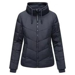 Steppjacke Navahoo "Liebesfee 14" Gr. XS (34), blau (navy) Damen Jacken gesteppte Übergangsjacke mit wattiertem Stehkragen