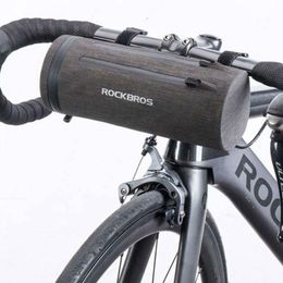 Praktische, wasserdichte, schwarze Fahrradtasche zur Befestigung am Lenker