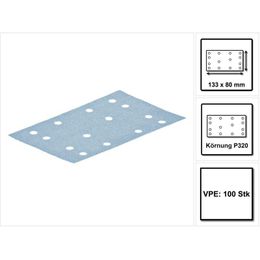 Stf 80x133 Schleifstreifen Granat P320 80 x 133 mm 100 Stk. ( 497125 ) für Rutscher rts 400, rtsc 400, rs 400, rs 4, ls 130 - FESTOOL