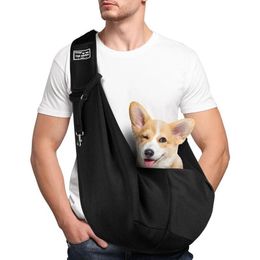 Tragetasche für Hunde und Katzen, verstellbare, freihändige Schultertasche für kleine Hunde, für mittelgroße Hunde/Katzen bis 7,5 kg, für Outdoor,