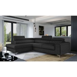 Ecksofa mit Schlaffunktion und Bettkasten, Couch für Wohnzimmer, Schlafsofa Sofagarnitur L-Form Wohnlandschaft mit Bettfunktion 278x92x205 cm olivier