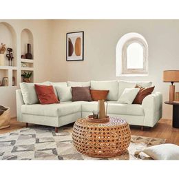 Lisa Design - Rune – ecksofa links – 4-sitzer – aus bouclé-stoff - beige