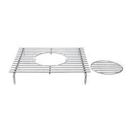 Allgrill Geschirr-/Wok-Aufsatz für Seitenbrenner Extrem, Ultra, Outdoorküche 31x29x4,7cm Edelstahl