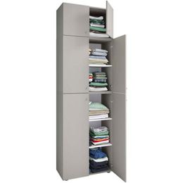 ebuy24 LonaXXL Kleiderschrank 6 Türen grau.