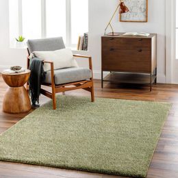 Surya - Teppich Hochflor Wohnzimmer Soft Weich Shaggy Einfarbig Grün 200 x 275 cm