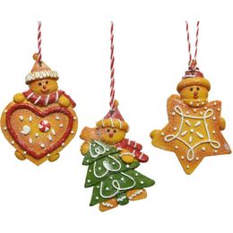 Weihnachtliche Figuren-Set aus Polyresin, 8 x 2 x 11,3 cm