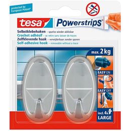 Tesa Powerstrips large oval chrom