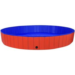 vidaXL - Hundepool Faltbar Rot 300x40 cm pvc