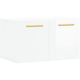 vidaXL - Wandschrank Hochglanz-Weiß 60x36,5x35 cm Holzwerkstoff