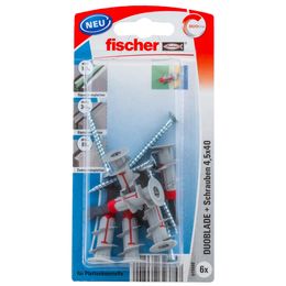 Fischer Gipskartonplatten-Dübel und Spanplattenschrauben 'Duoblade S K' 12-teilig