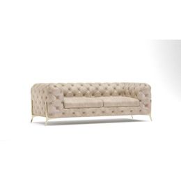 Kela 3-Sitzer Chesterfield Sofa, Beige