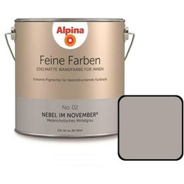 Feine Farbe No 02 2,5 l Melancholisches Mittelgrau Nebel im November - Alpina