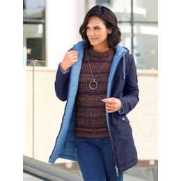 WITT Damen Wendejacke jede Seite mit Taschen, marine-mittelblau, Gr&ouml;&szlig;e 40
