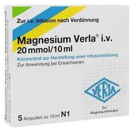 Verla-Pharm Arzneimittel GmbH & Co. KG Magnesium Verla i.v. 20 mmol/10 ml K.z.H 5 St