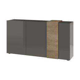 Höffner Sideboard Potano ¦ grau ¦ Maße (cm): B: 181 H: 94 T: 44