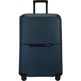 Hartschalen-Trolley Samsonite "MAGNUM, 75 cm" Gr. B/H/T: 51cm x 75cm x 32cm 104 l, blau (midnight blau) Koffer Reisekoffer Trolley Aufgabegepäck TSA-Zahlenschloss Volumenerweiterung