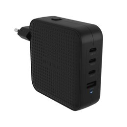 Targus Schnelllade-Gerät "HyperJuice 100W GaN Travel Charger 3x USB-C + 1x USB-A" Ladegeräte schwarz