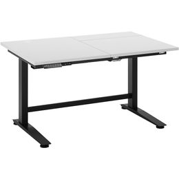 Schreibtisch BEGA OFFICE "Ben" Tische Gr. B/H/T: 150cm x 66cm x 77cm, weiß (weiß, schwarz, weiß) elektrisch höhenverstellbarer Desk, mit 3 Memory Tasten, Breite 120 cm