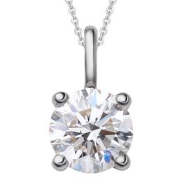 Kette mit Anhänger ONE ELEMENT "0.3 ct Diamant Brillant aus 585 Weißgold" Halsketten Gr. 0.3 ct, Weißgold 585-Diamanten, silberfarben (silber) Damen Schmuckset - Set mit verstellbarer Halskette