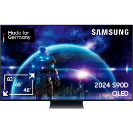 G (A bis G) Samsung OLED-Fernseher Fernseher Neural Quantum 4K AI Gen2 Prozessor, bis zu 144Hz schwarz (graphiteschwarz)