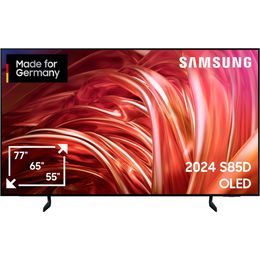 G (A bis G) Samsung OLED-Fernseher Fernseher Neural Quantum 4K AI Gen2 Prozessor, bis zu 120Hz Gr. 55, schwarz (graphiteschwarz)