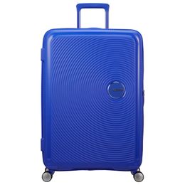 Hartschalen-Trolley American Tourister "SOUNDBOX 77" Gr. B/H/T: 51,5cm x 77cm x 29,5cm 97 l, blau (cobalt blue) Koffer Reisegepäck groß Reisekoffer TSA-Zahlenschloss