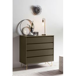 Kommode Salesfever Sideboards Gr. B/H/T: 90 cm x 90 cm x 40 cm, 4 St., grau (grau, gold) in tollen Farben, Sideboard, Flurschrank, Anrichte