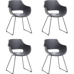 Schalenstuhl MCA furniture "Rockville" Stühle Gr. B/H/T: 60cm x 85cm x 54cm, 4 St., uni, Set + Metall, grau Stuhl belastbar bis 120 Kg