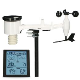 Alecto Wetterstation "WS5200 - 6 in 1 WLAN mit Außensensor" Wetterstationen App-Steuerung weiß