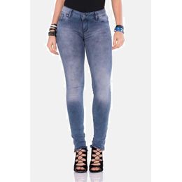 Cipo & Baxx Regular-fit-Jeans CIPO & BAXX "Jeans" Gr. 30, Länge 32, blau Damen Jeans in Regular-Fit, WD355