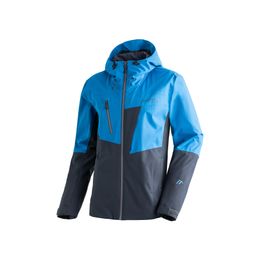 Funktionsjacke Maier Sports "Lindon M", Herren, Gr. 50, blau (stahlblau), 100% Polyester, Jacken, Herren Outdoorjacke, wasserdicht, RV-Taschen, Kapuze