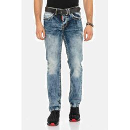 Cipo & Baxx Straight-Jeans CIPO & BAXX "Jeans" Gr. 34, Länge 30, blau Herren Jeans In Straight Fit, CD-148