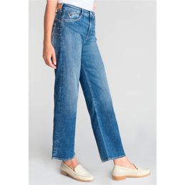 Straight-Jeans Le Temps Des Cerises "PULPHI24", Damen, Gr. 28, EURO-Größen, blau, 92% Baumwolle, 6% Synthetik, 2% Elasthan, Jeans, mit Plumping-Effekt