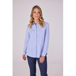 LIEBLINGSSTÜCK Klassische Bluse LIEBLINGSSTÜCK "OceanaL" Gr. L, blau (true blue) Damen Blusen mit Streifen