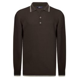 Jimmy Sanders Pullover Herren Gr&ouml;&szlig;e M braun / wei&szlig;