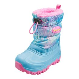 Playshoes Snowboots 'Regenbogen' M&auml;dchen Gr&ouml;&szlig;e 28/29 hellblau / hellgr&uuml;n / lila / pink