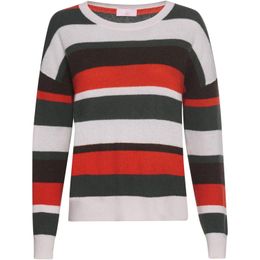 Brigitte von Sch&ouml;nfels Brigitte von Sch&ouml;nfels Kaschmir Ringel-Pullover Khaki/Orange (Gr&ouml;&szlig;e: 38)