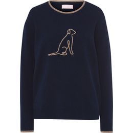 Brigitte von Sch&ouml;nfels Brigitte von Sch&ouml;nfels Strickpullover mit Hund Navy (Gr&ouml;&szlig;e: 36)