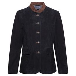 Luis Steindl Lederjacke mit Stehkragen Marine (Gr&ouml;&szlig;e: 34)