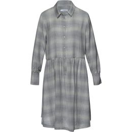 ROSSANA DIVA Langarm-Kleid Grau kariert (Gr&ouml;&szlig;e: 38)