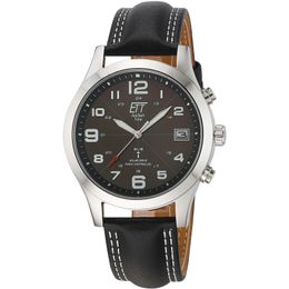 Funkuhr ETT "Gobi, EGS-11488-22L", schwarz, Armbanduhren, Herren, Armbanduhr, Herrenuhr, Datum, Solar