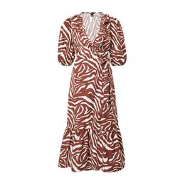 River Island Kleid 'Wilma' Damen Gr&ouml;&szlig;e 34 rostbraun / wei&szlig; Winterkleid