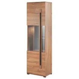 Vitrine Inosign "Tulsa", braun (alteichefarben, alteichefarben), B:60cm H:204cm T:39cm, FSC-zertifizierter Holzwerkstoff, MDF, Schränke