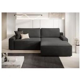 Ecksofa Trendmanufaktur "Challenge, Schlafsofa mit Bettkasten, Couch in L-Form, Breite 245 cm" Sofas Gr. B/H/T: 246cm x 98cm x 168cm, Microfaser, Recamiere beidseitig montierbar, mit Schlaffunktion und Bettkasten, schwarz Recamiere beidseitig montierbar, auch in trendigem Cordstoff