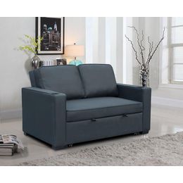 Happy Home 2-Sitzer Sofabett inkl. Kissen HSP105-DGR dunkelgrau