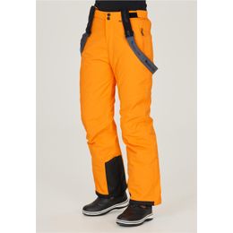 Skihose WHISTLER "Fairfax" Gr. 116, EURO-Größen, orange (neonorange) Kinder Hosen mit wind- und wasserdichter Funktionsmembran