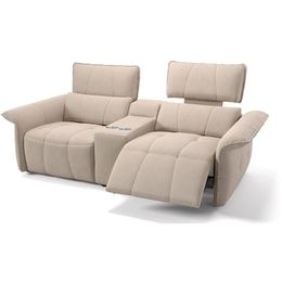 Stoff 2-Sitzer Kinosofa adria Creme m: 246 Breite x 101 Tiefe - Creme - Sofanella