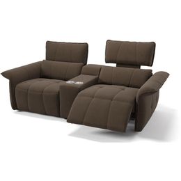 Stoff 2-Sitzer Kinosofa adria Hellbraun s: 206 Breite x 101 Tiefe - Hellbraun - Sofanella