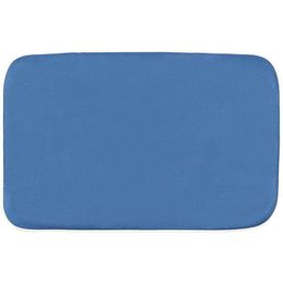 Dampf-Bügeldecke Air Comfort 100 x 65 cm, mit 5-Lagen Komfort-Polsterung, Blau, Baumwolle dunkelblau, Polyester , Polyurethan - blau - Wenko